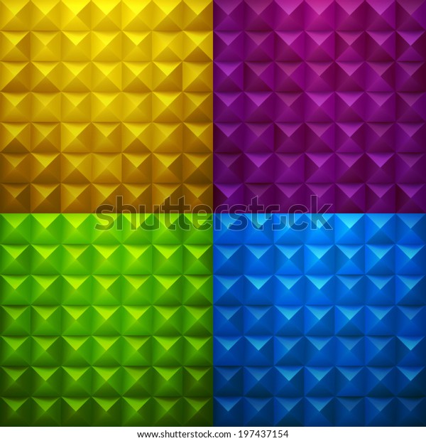 Colorful Set Spiky Backgrounds Stock Vector (Royalty Free) 197437154 ...