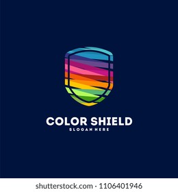 Colorful Shield Logo Designs Concept Vector Stock Vector (Royalty Free ...