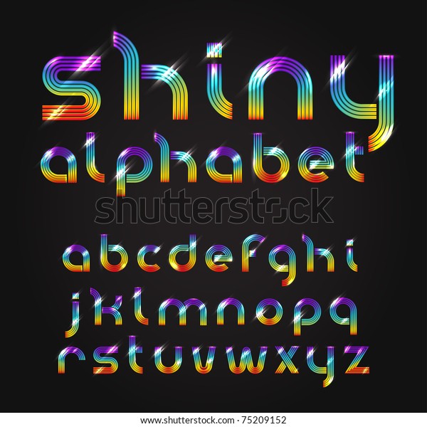 Colorful Shiny Alphabet Stock Vector (Royalty Free) 75209152