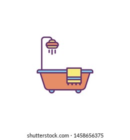 Colorful Shower Icon Vector Beautiful Bath Stock Vector (Royalty Free ...