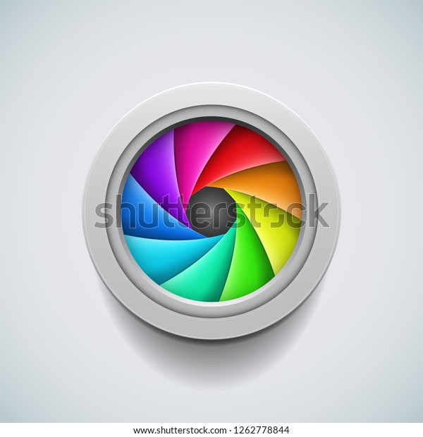 Colorful Shutter Aperture Illustration Camera Shutter Stock Vector ...