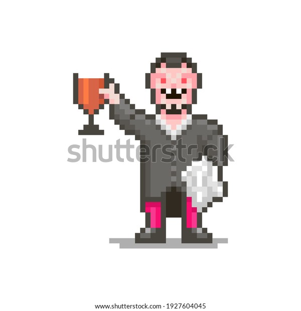 Colorful Simple Flat Pixel Art Illustration Stock Vector (Royalty Free ...
