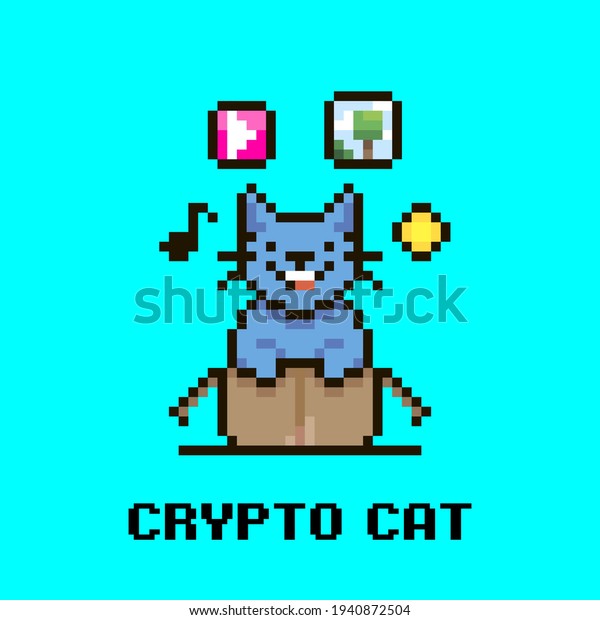 Colorful Simple Flat Pixel Art Illustration Stock Vector (Royalty Free ...