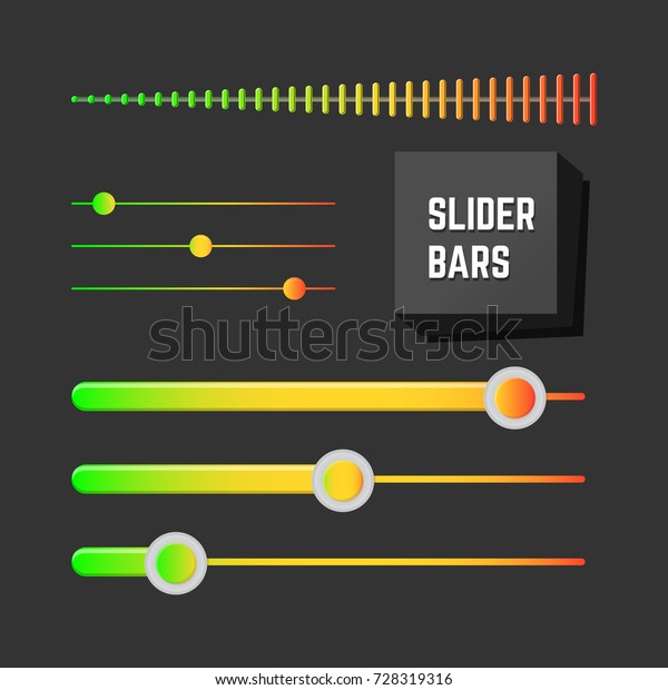 Colorful Slider Bars Set Ui Design Stock Vector (Royalty Free ...