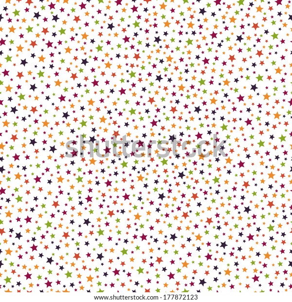 Colorful Small Stars Seamless Pattern Stock Vector (Royalty Free ...
