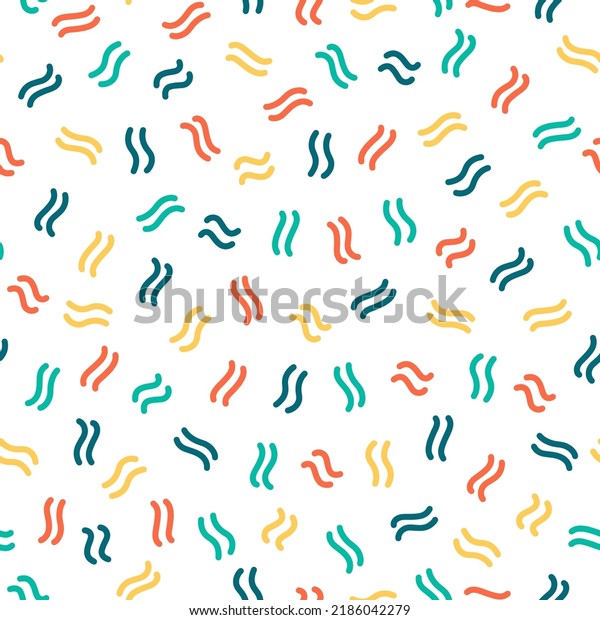 Colorful Small Wavy Lines Seamless Pattern Stock Vector (Royalty Free ...