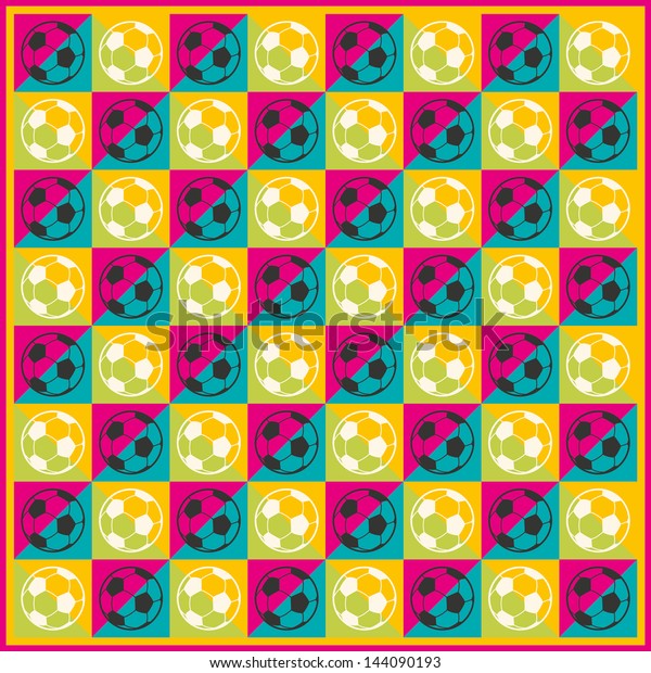 Colorful Soccer Background Vector Illustration Stock Vector (Royalty ...