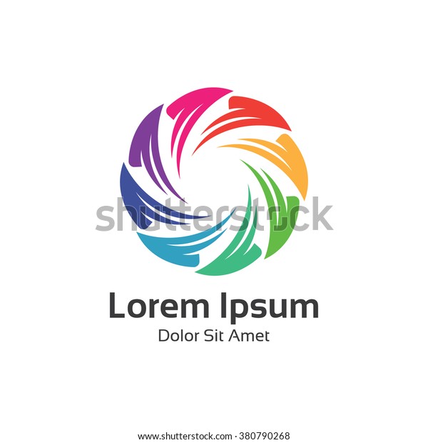 Vetor stock de Colorful Spectrum Circle Loop Symbol Circle (livre de ...