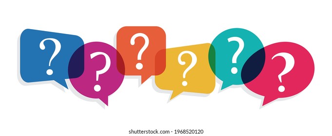 Colorful Speech Bubbles Question Mark Vector Stock Vector (Royalty Free ...