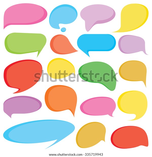 Colorful Speech Bubbles Vector Set Stock Vector (Royalty Free ...