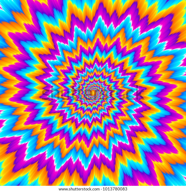 Colorful Spirals Optical Illusion Movement Stock Vector (Royalty Free ...