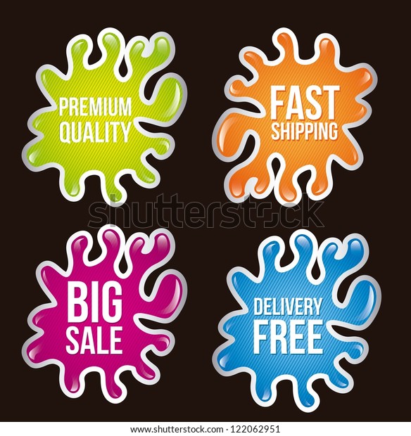 Colorful Splash Over Black Background Vector Stock Vector (Royalty Free ...