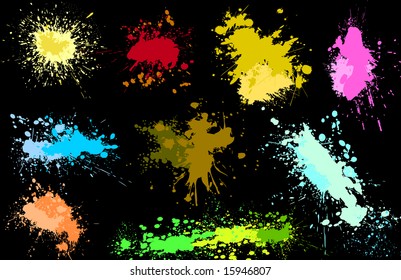 Colorful Splats Stock Vector (Royalty Free) 15946807