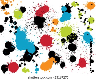 Colorful Splatters Stock Vector (Royalty Free) 23167270 | Shutterstock
