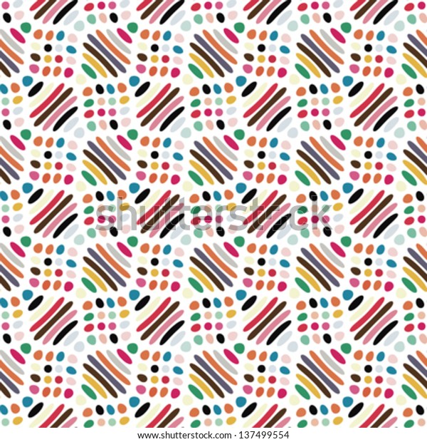 Colorful Spotted Dotted Print Seamless Pattern 库存矢量图（免版税）137499554 ...