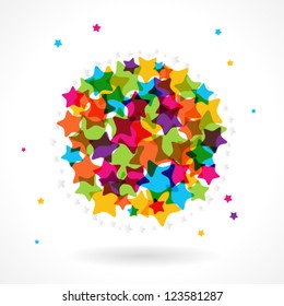 Colorful Star Circle Stock Vector (Royalty Free) 123581287 | Shutterstock