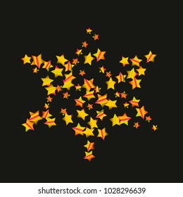 Colorful Star Falling Pattern Rainbow Colors Stock Vector (Royalty Free ...