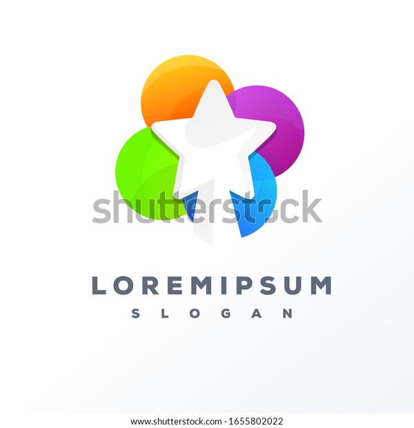 Colorful Star Logo Design Ready Use Stock Vector (Royalty Free ...