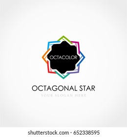 Colorful Star Octagonal Logo Stock Vector (Royalty Free) 652339528 ...