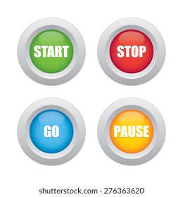 Play Stop Buttons Symbols Texts 库存矢量图（免版税）230917450 | Shutterstock