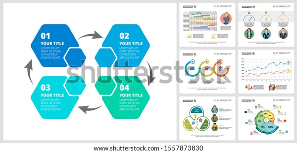 Colorful Statistics Teamwork Concept Infographic Charts Stock Vector ...