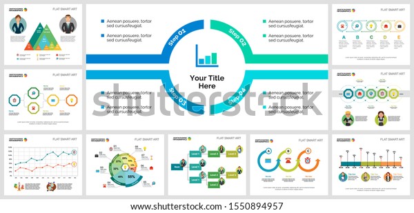 Colorful Statistics Training Concept Infographic Charts Stock Vector ...