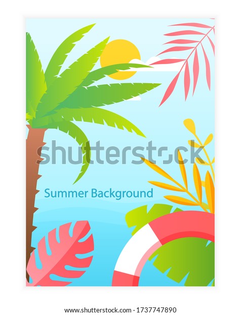 Colorful Summer Layout Design Greeting Cards Stock Vector (Royalty Free ...