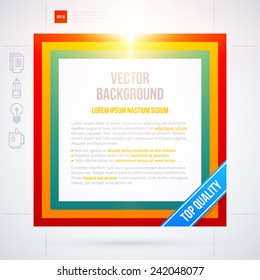 Colorful Text Frame On White Background Stock Vector (Royalty Free ...