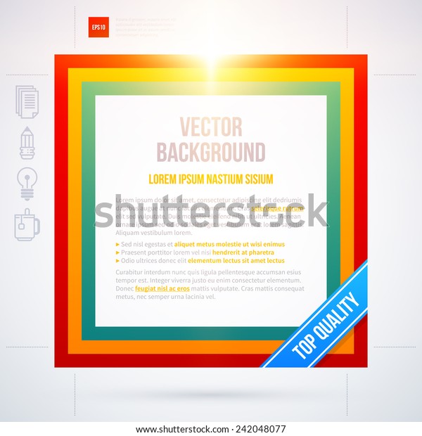 Colorful Text Frame On White Background Stock Vector (Royalty Free ...