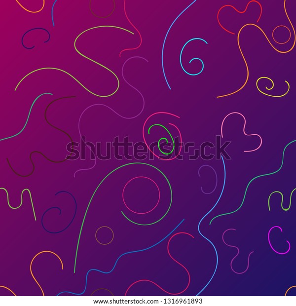 Colorful Thin Lines Abstract Gradient Background Stock Vector (Royalty ...