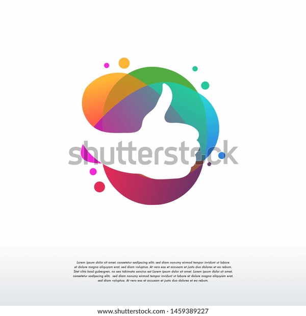 Colorful Thumb Logo Vector Like Logo Stock Vector (Royalty Free ...