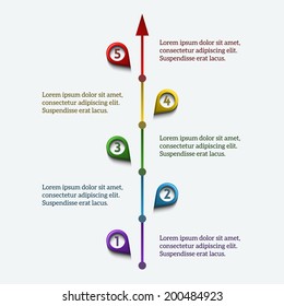Colorful Timeline Infographic Vector Design Template Stock Vector ...