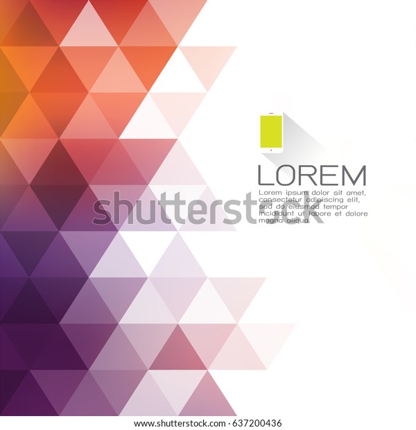 Colorful Transparency Fade Triangle Background White Stock Vector ...