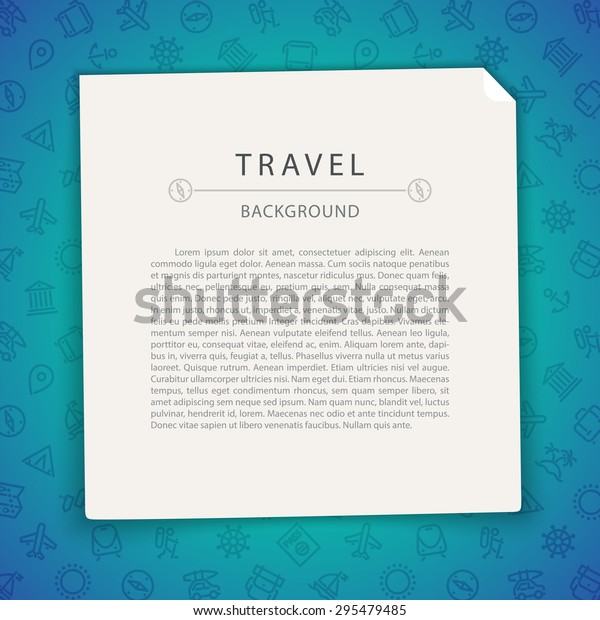 Colorful Travel Background Copy Space Seamless Stock Vector (Royalty ...