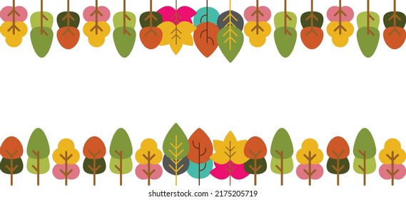 Colorful Trees Isolated White Background Stock Vector (Royalty Free ...