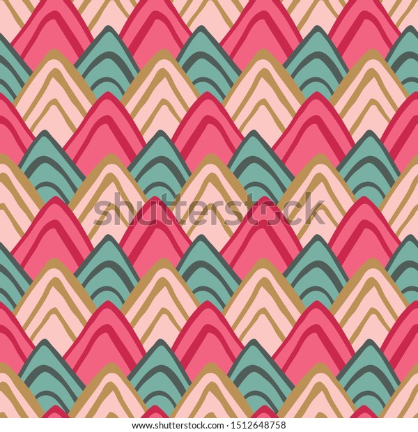 Colorful Triangle Fish Scales Squama Background Stock Vector (Royalty ...