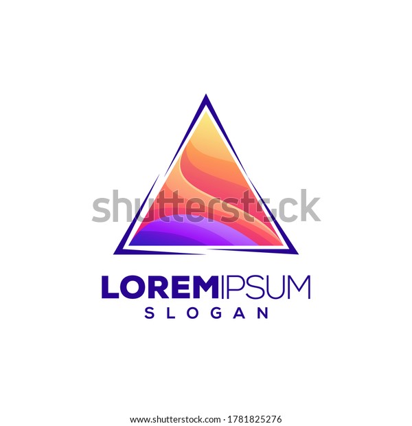 Colorful Triangle Logo Design Template Stock Vector (Royalty Free ...