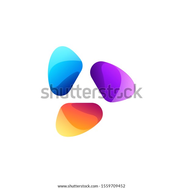 Colorful Triangle Logo Design Vector Illustration Stock Vector (Royalty ...