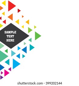 Colorful Triangle Splash Background Brochure Banner: เวกเตอร์สต็อก ...