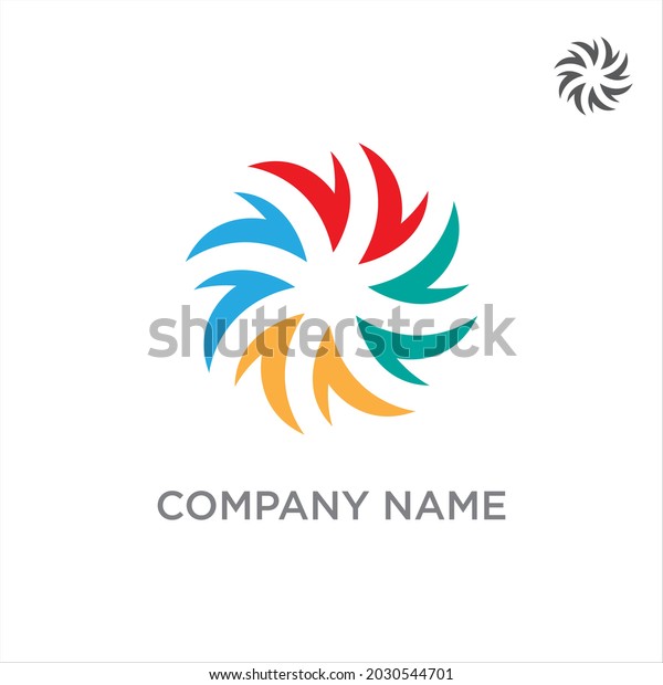 Colorful Twirl Logo Design Template Stock Vector (Royalty Free ...
