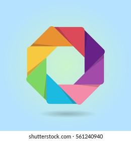 Colorful Twisted Logo Stock Vector (Royalty Free) 561240940 | Shutterstock
