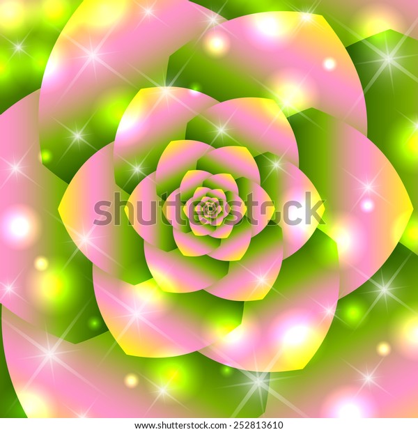 Colorful Twisted Ribbed Abstract Flower Background Stock Vector ...