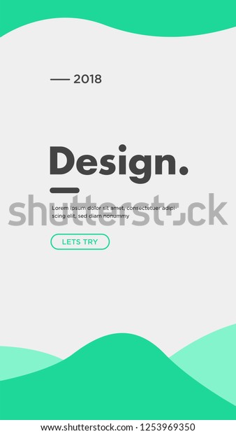 Colorful Ui Design Background Template Smartphone Stock Vector (Royalty ...