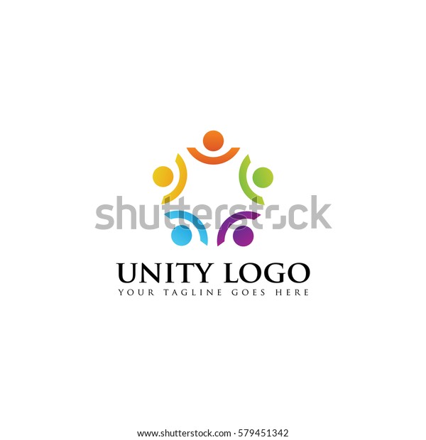 Colorful Unity Concept Logo Icon Vector Stock Vector (Royalty Free ...