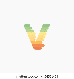 Colorful V Letters Vector Design Template Stock Vector (Royalty Free ...
