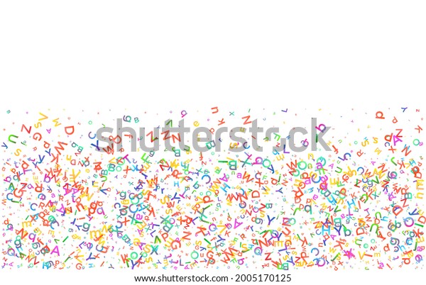 Colorful Vector Background Made English Alphabets Stock Vector (Royalty ...