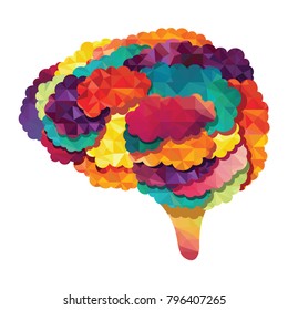 Colorful Vector Brain Illustration Mind Concept Stock Vector (Royalty ...