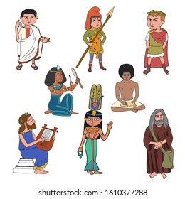 Ancient Greek People Set Four Vector: Vector có sẵn (miễn phí bản quyền ...