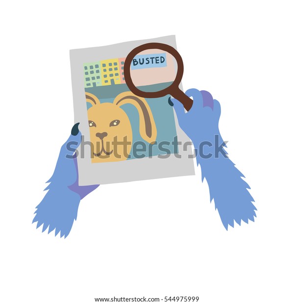 Colorful Vector Flat Illustration Blue Beast Stock Vector (Royalty Free ...
