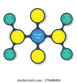 Colorful Vector Flow Round Diagram Infographics Stock Vector (Royalty ...